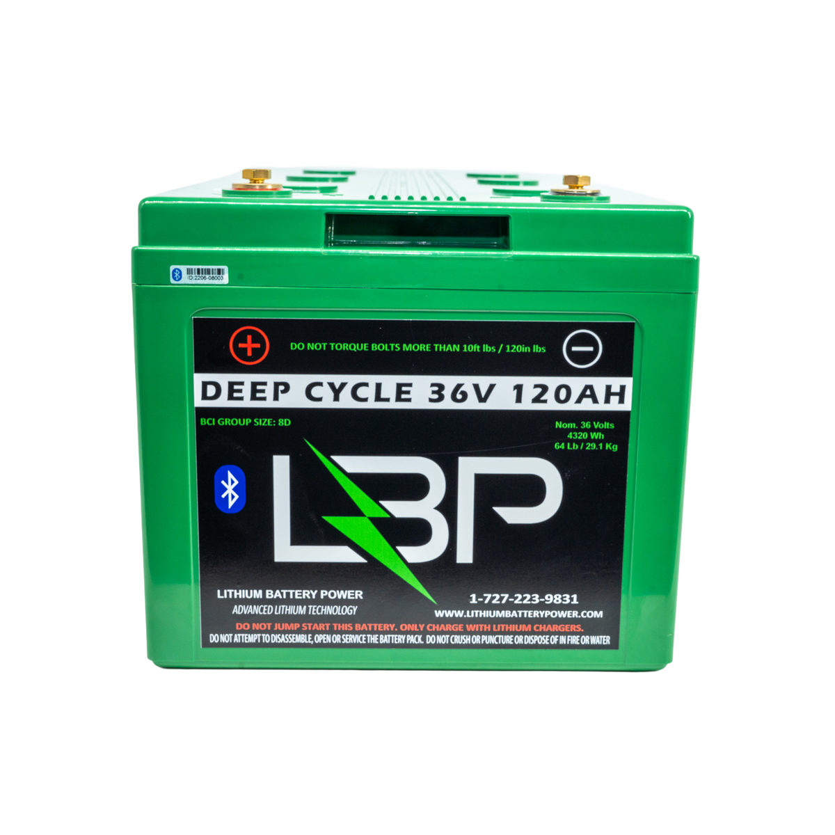36V 120Ah Lithium Battery with Bluetooth – Deep Cycle Marine Power ...