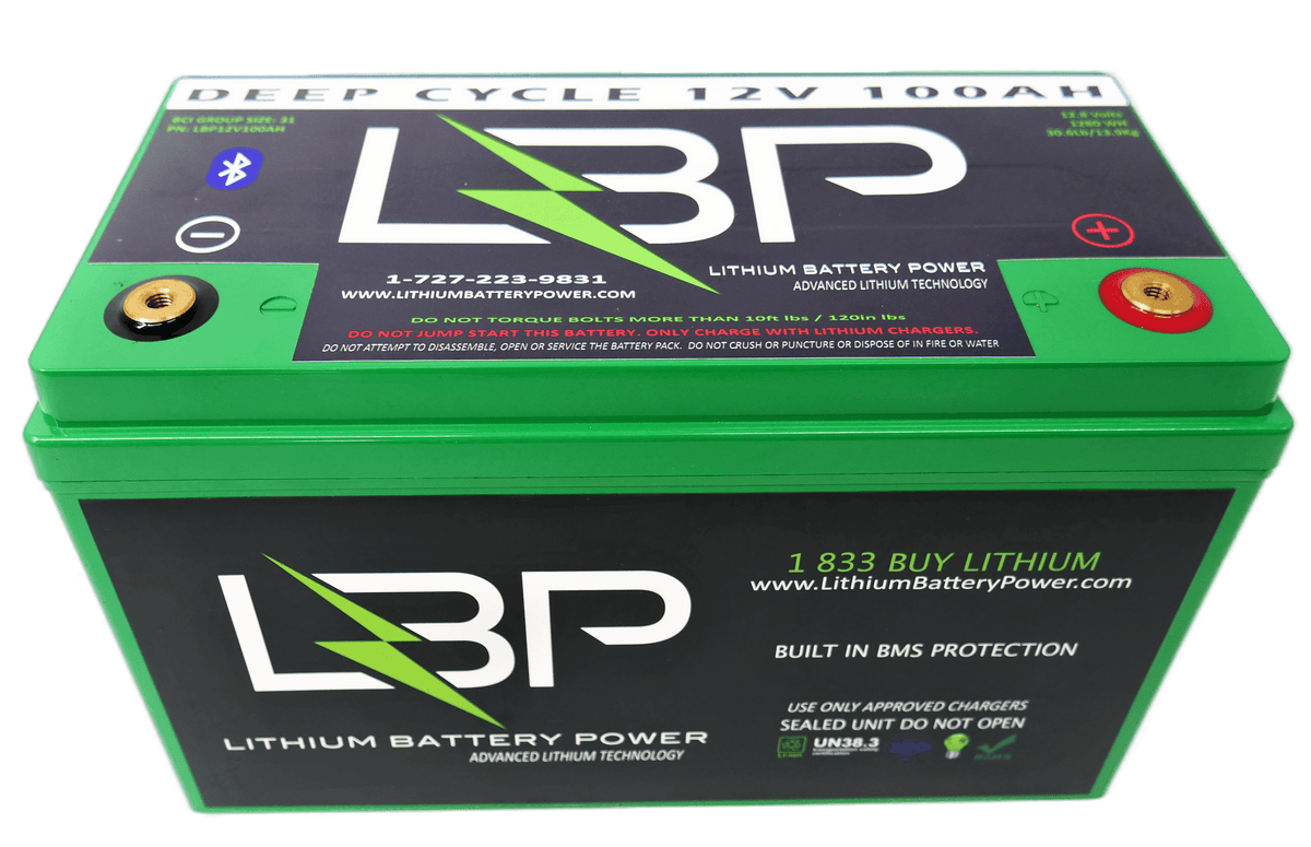 LBP 12V 100Ah BT Lithium Battery - Lithium Battery Power LLC